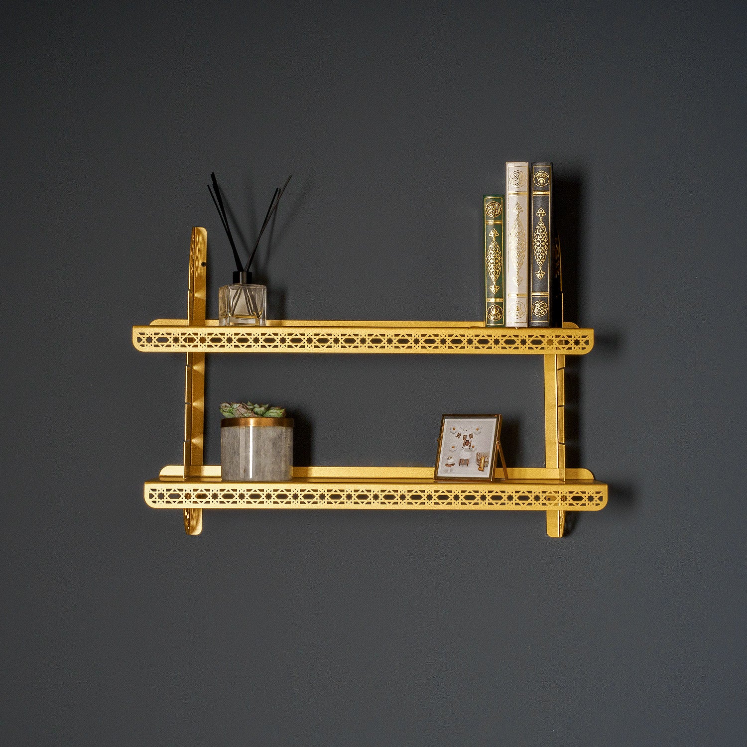 Kadem Adjustable Metal Islamic Wall Shelf - WAMH199 – Wall Art Istanbul